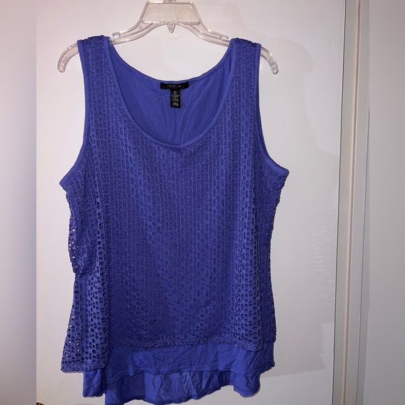 Style & Co. | Tops | Style Co Purple Layered Tank With Flyaway Back Xl ...